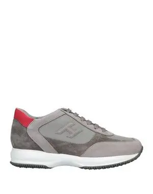 Hogan Sneakers Size Soft Leather, Textile Fibers - Grey