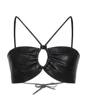 AMI Paris Lambskin Crop Top