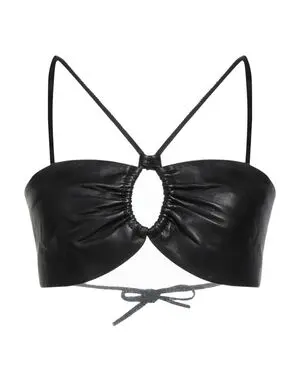 AMI Paris Lambskin Crop Top