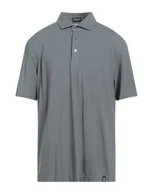 DRUMOHR Polo Shirt Azure Size Cotton - Grey