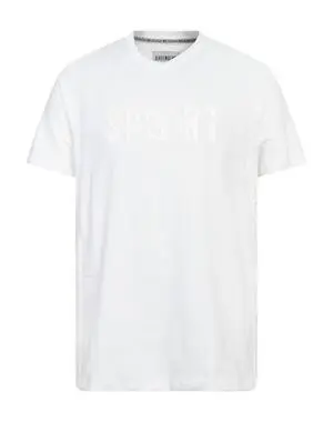 BIKKEMBERGS T-shirt Size Cotton, Elastane, Polyester - White