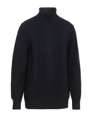 BROOKSFIELD Cable-knit Turtleneck - Navy Blue