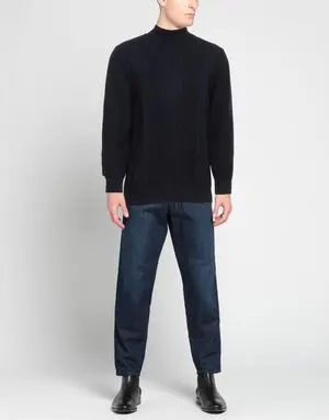 BROOKSFIELD Cable-knit Turtleneck - Navy Blue