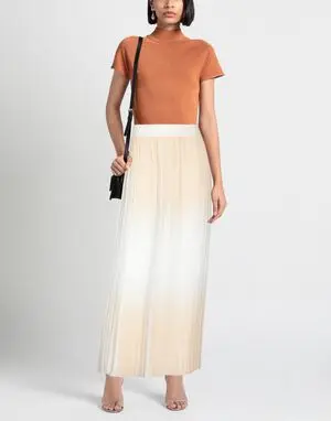 Peserico Pleated Tie-dyed Maxi Skirt - Beige