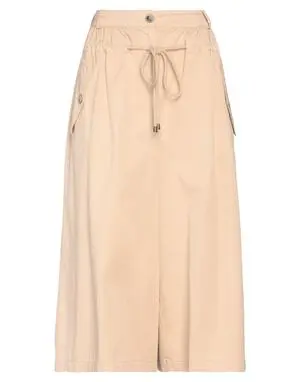 SEMICOUTURE Wide Leg Cotton Blend Pants Beige