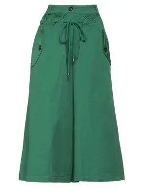 SEMICOUTURE Wide Leg Cotton Blend Pants - Green