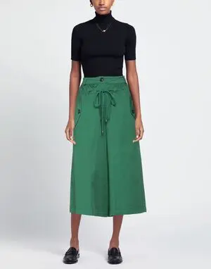 SEMICOUTURE Wide Leg Cotton Blend Pants - Green