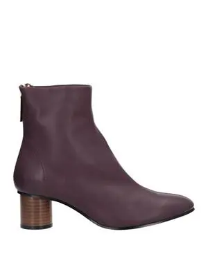 ANNA BAIGUERA Leather Ankle Boots - Purple