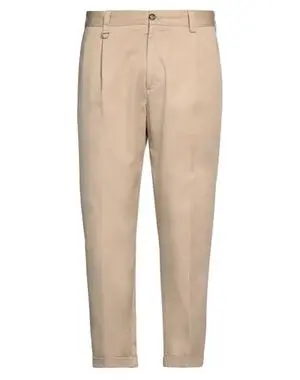 PAOLO PECORA Pants Size Cotton, Elastane - Khaki