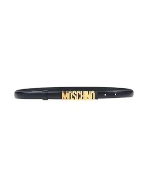 Moschino Soft Leather Belt - Black
