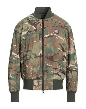 Dolce & Gabbana Camouflage Bomber Jacket - Green