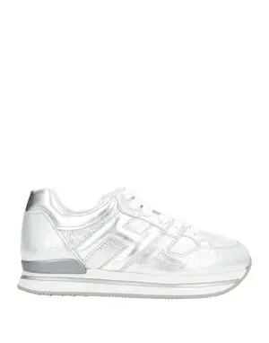 Hogan Soft Leather Sneakers - Silver