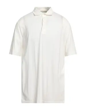 FILIPPO DE LAURENTIIS Man Polo Shirt Navy Size 38 Cotton White