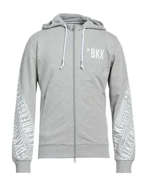 BIKKEMBERGS Light Cotton French Terry Zip Up Hoodie - Grey