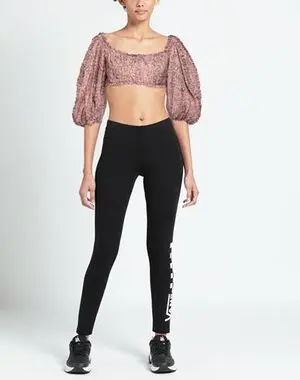 SOALLURE Cropped Leopard Print Linen Top