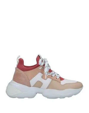 Hogan Leather And Textile Fiber Sneakers - Beige
