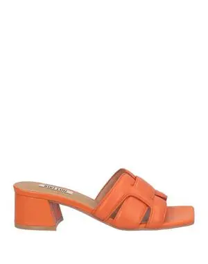 BIBI LOU Leather Slide Sandals Orange