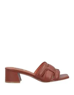 BIBI LOU Leather Slide Sandals Tan