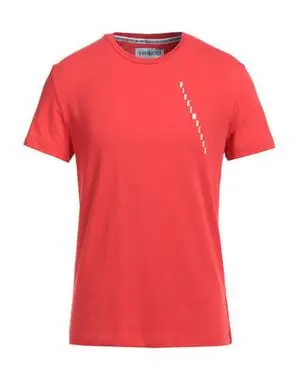 BIKKEMBERGS T-shirt Size Cotton, Elastane - Red