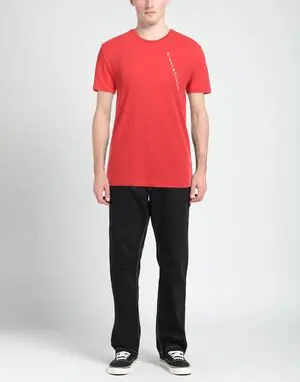 BIKKEMBERGS T-shirt Size Cotton, Elastane - Red