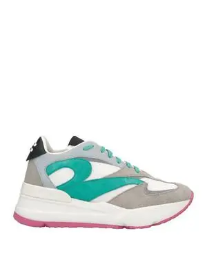 RUCOLINE Multicolor Leather And Textile Fiber Low-top Sneakers - Light Grey