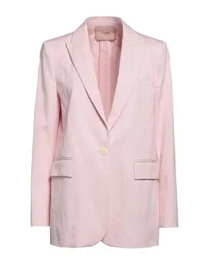 TWINSET Cotton Linen Blazer - Pink