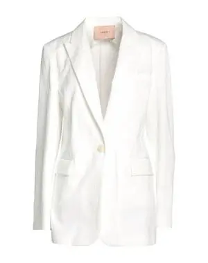 TWINSET Cotton Linen Blazer - White