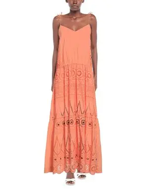 SIMONA CORSELLINI Maxi Dress In Polyester And Cotton - Pink