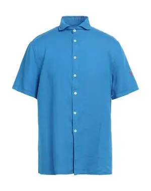COOPERATIVA PESCATORI POSILLIPO Shirt Azure Size Linen - Blue