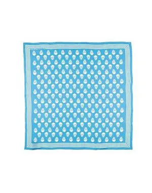 Alexander McQueen Man Scarf Blush Size - Silk Azure