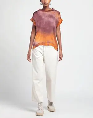 Rossopuro Satin Tie-dyed Top - Orange