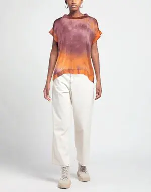 Rossopuro Satin Tie-dyed Top - Orange