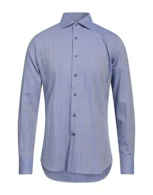 BAGUTTA Man Shirt Plum Size 16 Cotton Azure