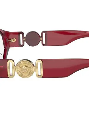 Versace Medusa Plaque Optical Eyeglasses - Red