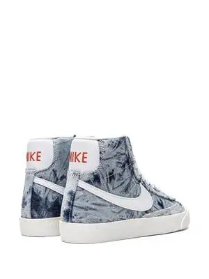 Nike Blazer Mid '77 Washed Denim Sneakers - Blue