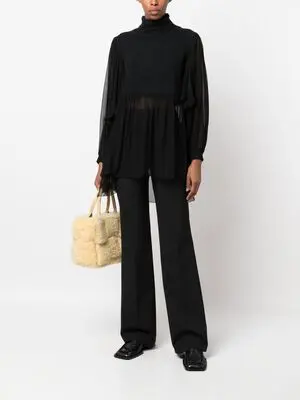 Alberta Ferretti Panelled Roll Neck Jumper