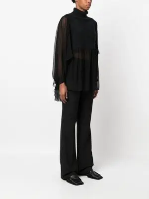 Alberta Ferretti Panelled Roll Neck Jumper