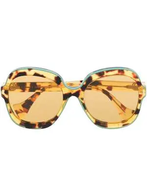 Gucci Tortoiseshell Oversized Sunglasses - Brown