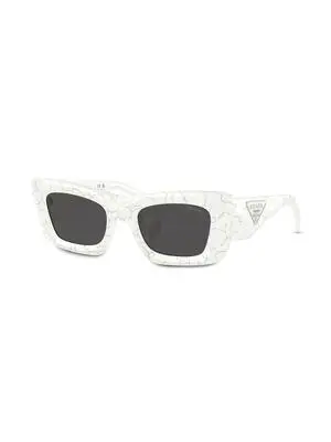 Prada Marble-print Square Sunglasses