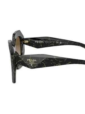 Prada Marble-print Geometric Sunglasses