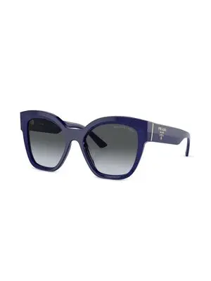 Prada Logo-arm Cat-eye Sunglasses - Blue
