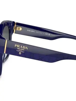 Prada Logo-arm Cat-eye Sunglasses - Blue