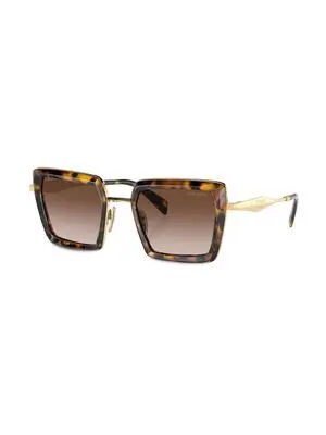 Prada Tortoiseshell-effect Square Frame Sunglasses
