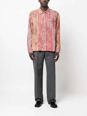 Our Legacy Abstract-pattern Embroidered Shirt