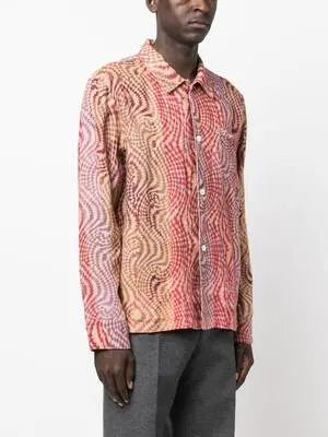 Our Legacy Abstract-pattern Embroidered Shirt