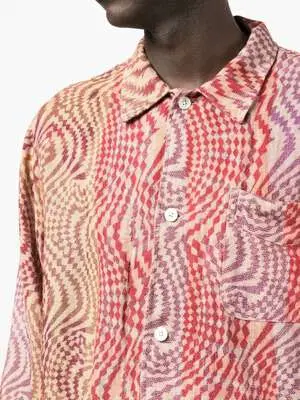 Our Legacy Abstract-pattern Embroidered Shirt