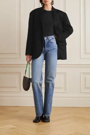 ANINE BING Quinn Wool And Cashmere-blend Blazer