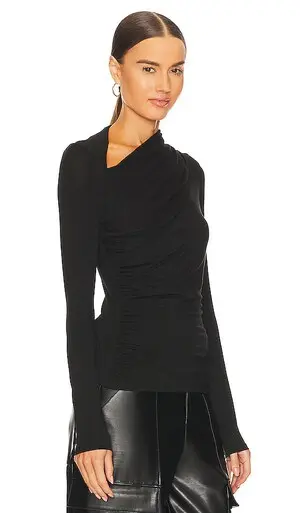 Enza Costa Lurex Jersey Slash Top