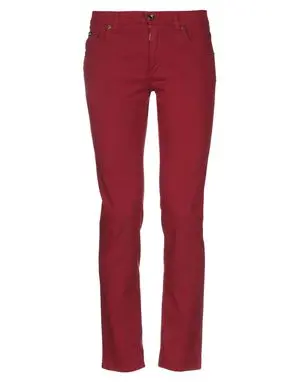 Dolce & Gabbana Gabardine Slim Fit Pants - Red