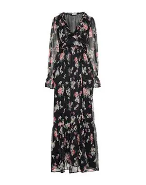 Liu Jo Maxi Dress In Chiffon With Floral Print And Ruffles